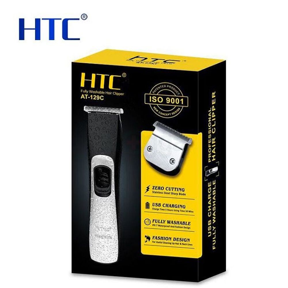 HTC AT-129C Full Washable Professional Hair Trimmer for Men - Arogga ...