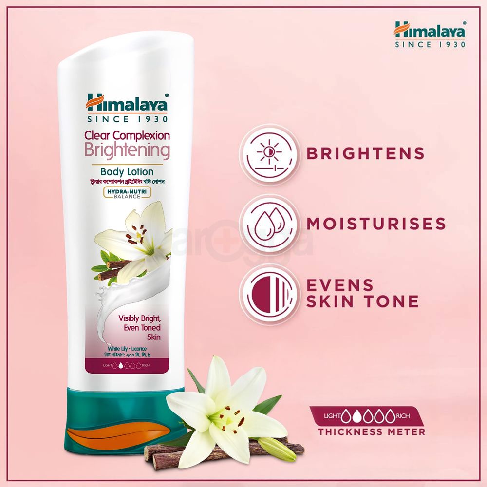 Himalaya Clear Complexion Brightening Body Lotion-200ml - Arogga Beauty ...