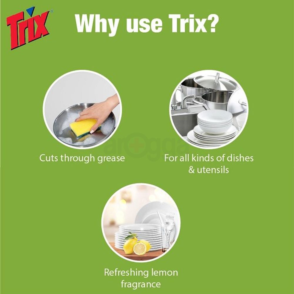 Trix Dishwashing Liquid Lemon Bottle 500ml + 250ml Poly Combo Pack ...