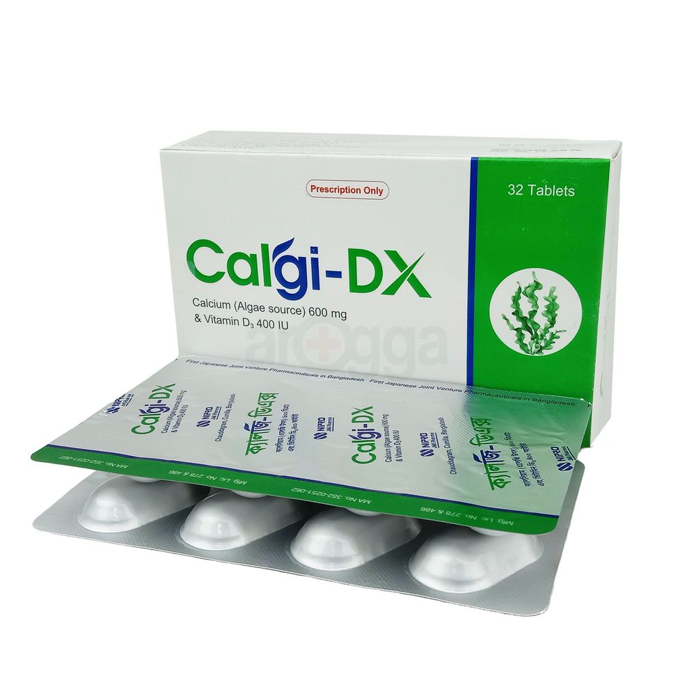 Calgi-DX 600mg+400IU tablet - Arogga Online Pharmacy