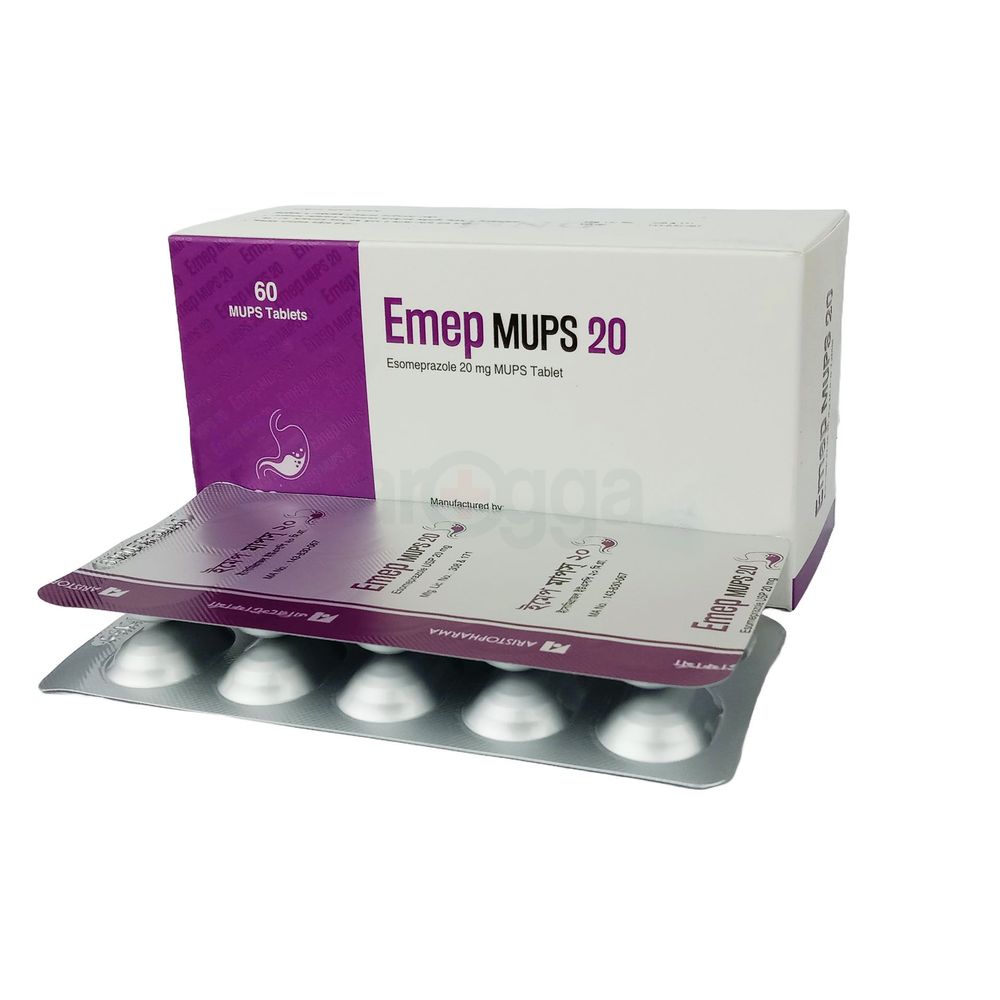 Emep Mups 20mg tablet - Arogga Online Pharmacy