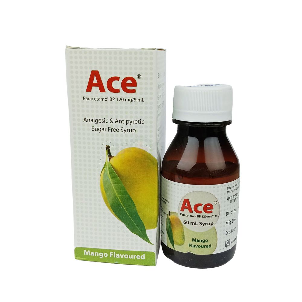 Ace (Mango) 60ml 120mg/5ml syrup - Arogga Online Pharmacy