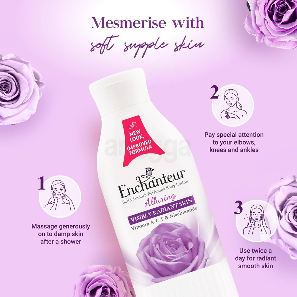 Enchanteur Alluring Satin Smooth Perfumed Lotion with Vitamin A, C, E ...