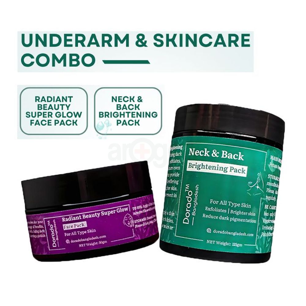 Dorado Underarm & Skincare Combo - Neck & Back Brightening Pack 125g ...