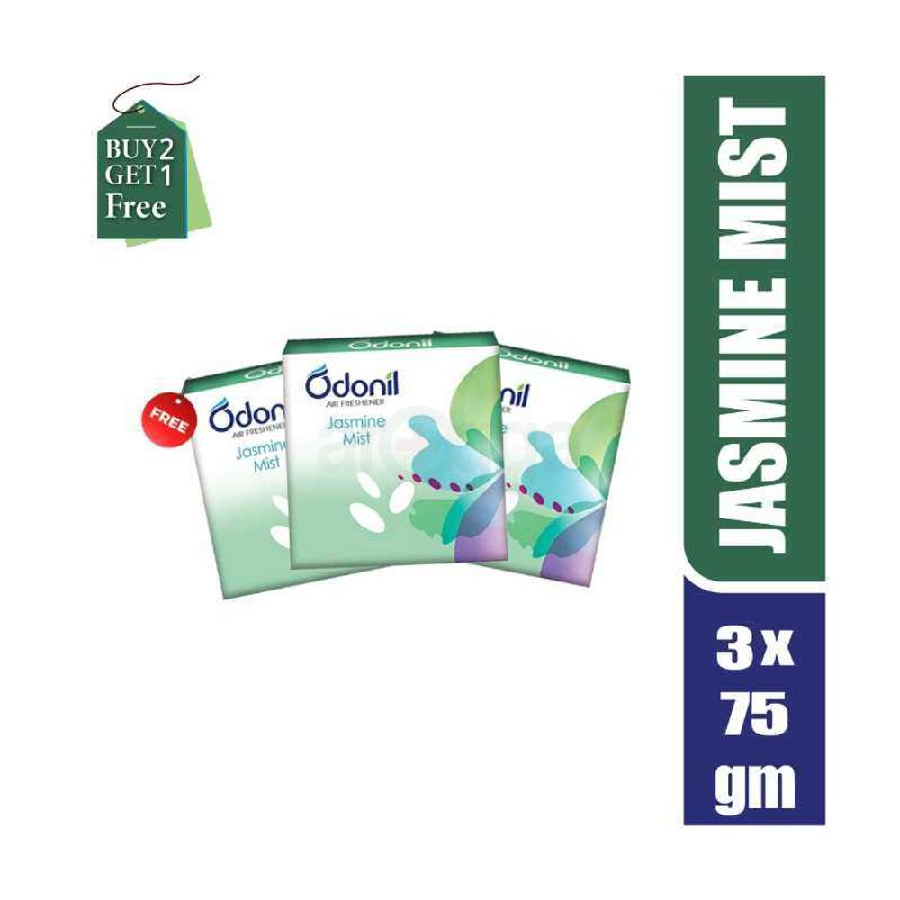 Odonil Air Freshner Block - Jasmine Mist 75gm (Buy 2 Get 1 Free ...