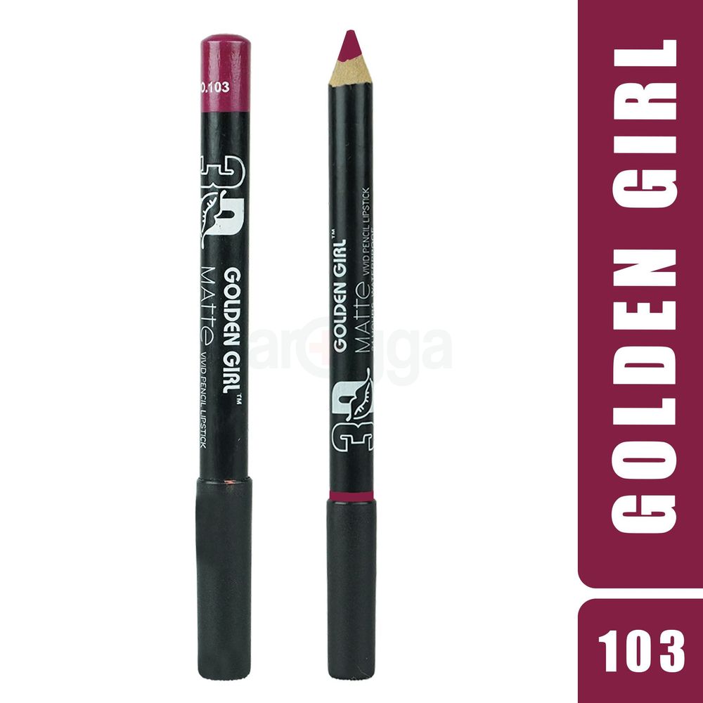Golden Girl Matte Vivid Pencil Lipstick 24 Hours Waterproof (103 ...