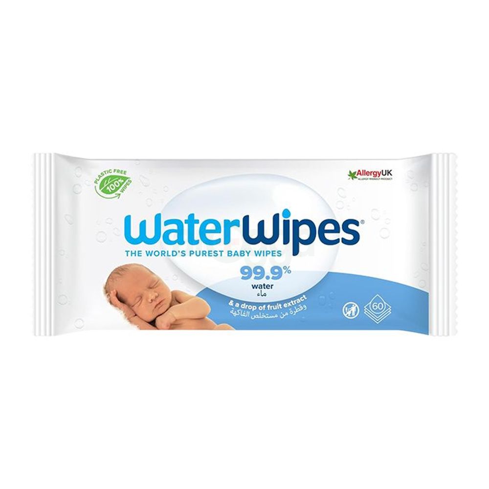 WaterWipes Newborn Biodegradable Unscented Wipes - 60 Wipes UK - Arogga ...