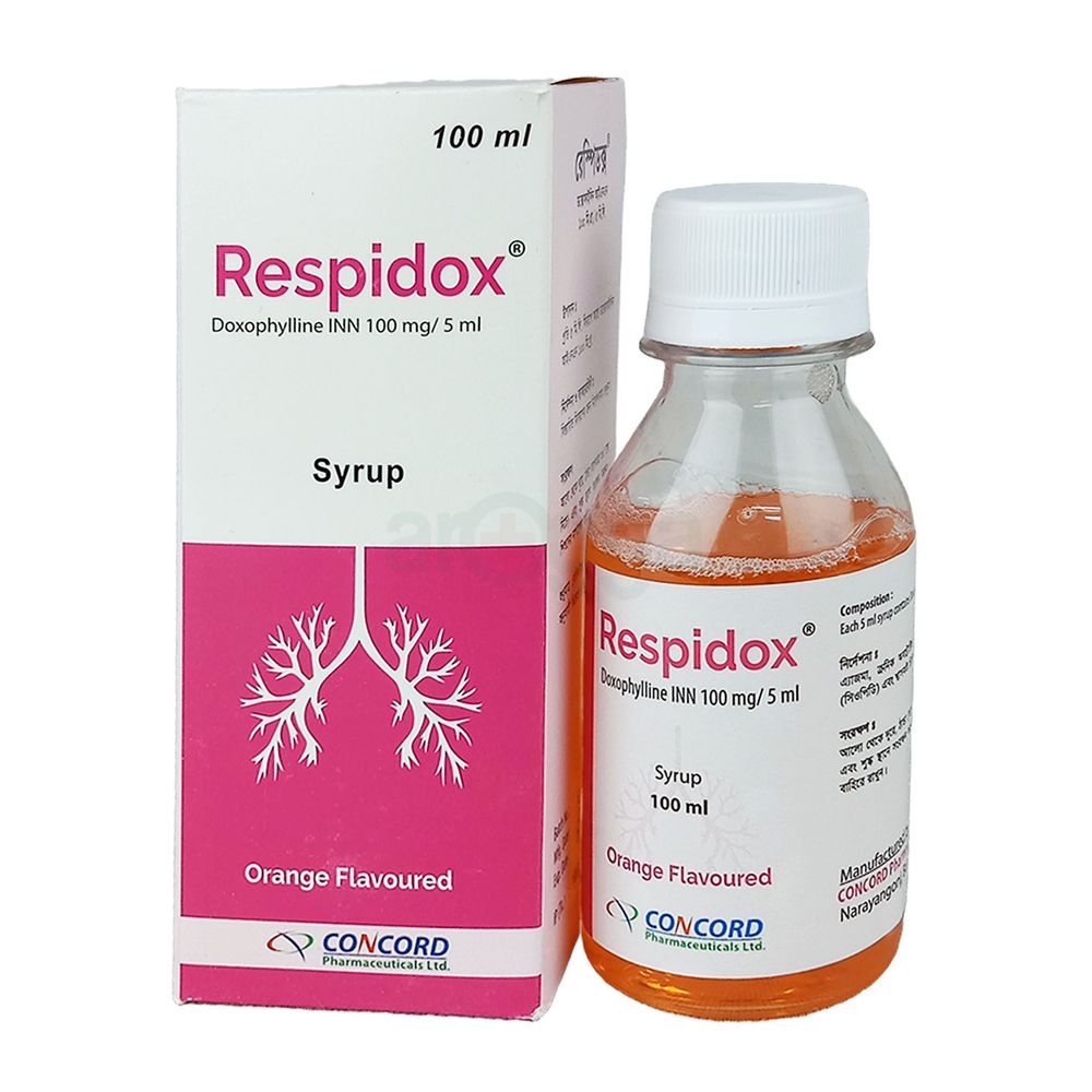 Respidox 100mg/5ml syrup - Arogga Online Pharmacy