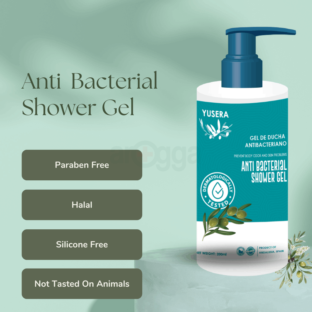 Yusera Anti Bacterial Shower Gel 200ml - Arogga Beauty Store