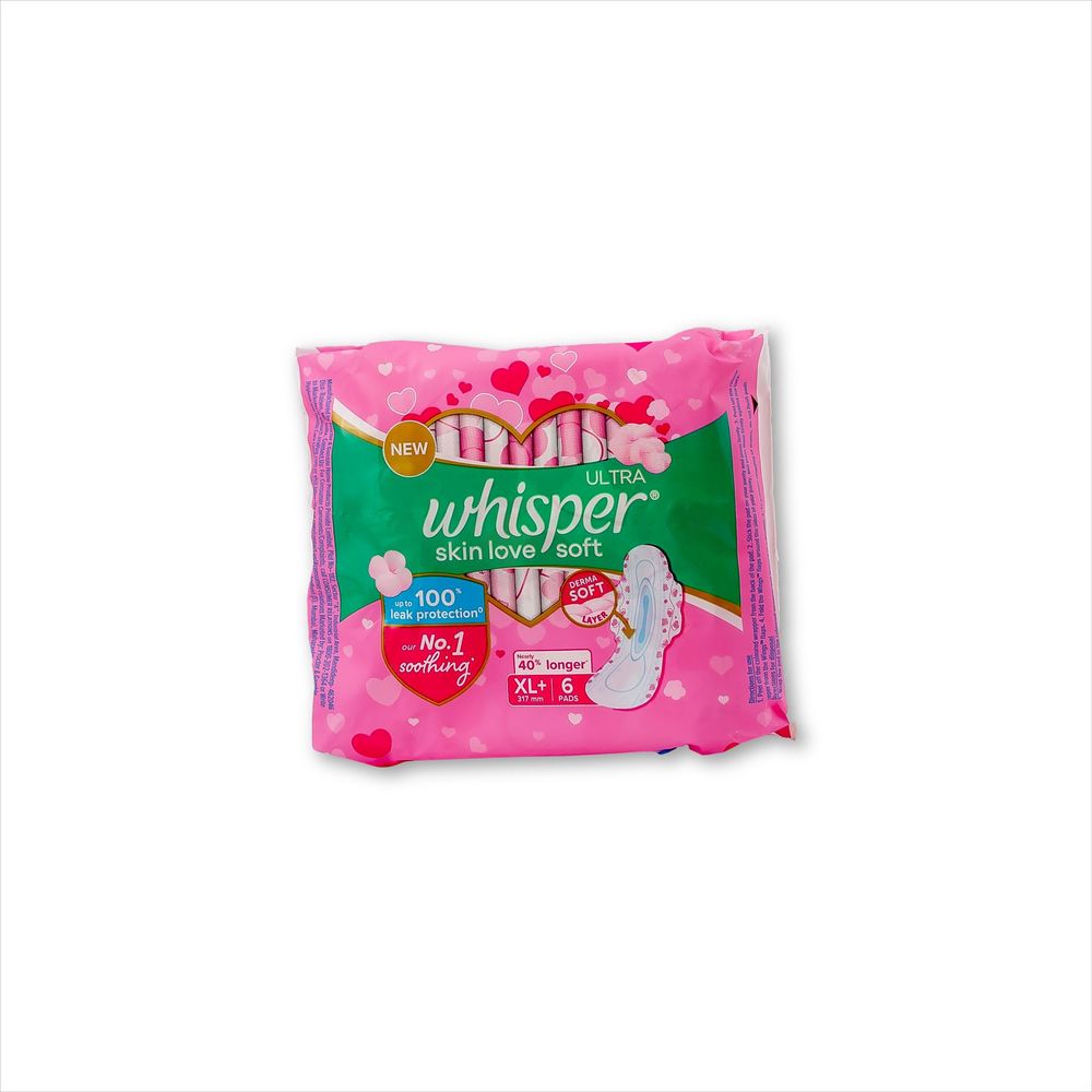 Whisper Ultrasofts XL+ 6 Pads 317mm - Arogga Beauty Store