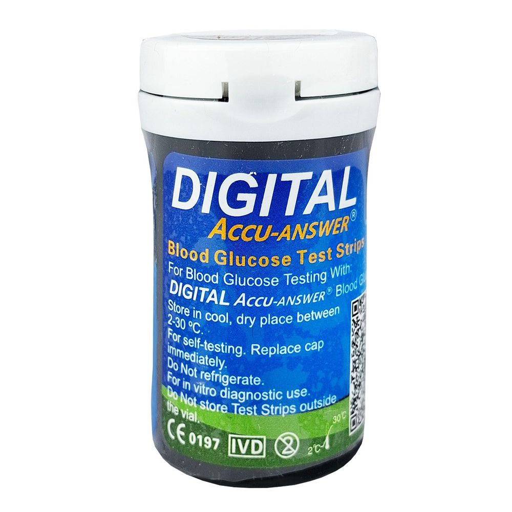 Digital Accu-Answer Blood Glucose Strip 25's Pack - Arogga Online Pharmacy