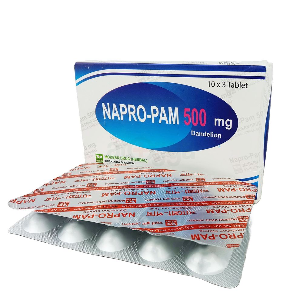 Napro-Pam 500mg tablet - Arogga Online Pharmacy Napro-Pam 500mg tablet - Arogga Online Pharmacy