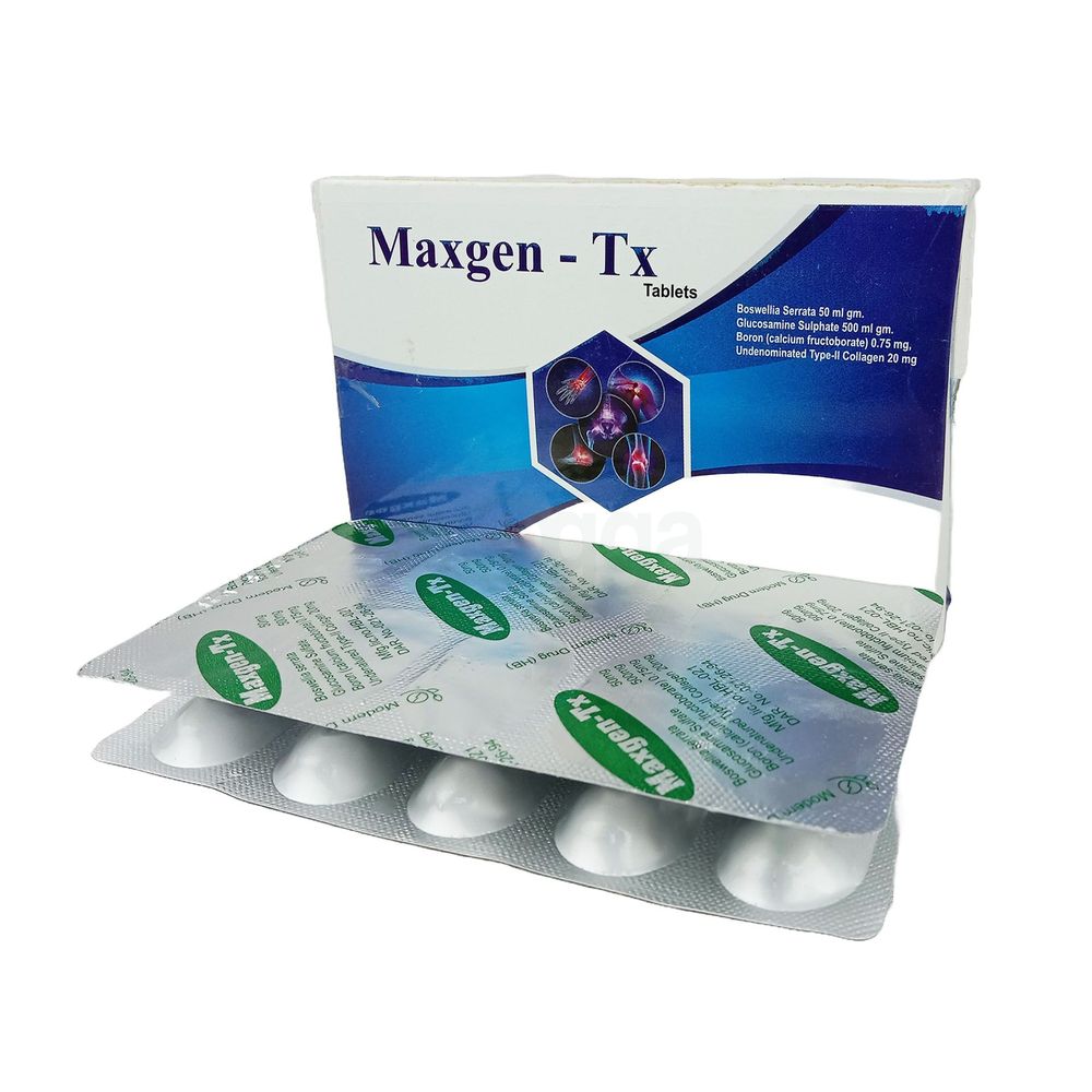 Maxgen-Tx 500mg+20mg tablet - Arogga Online Pharmacy