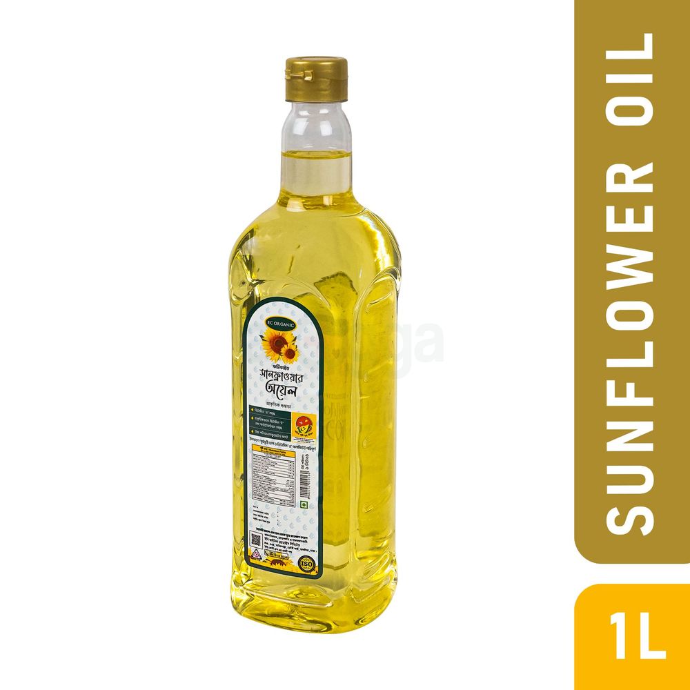 EC Organic Sunflower Oil - 1000ml (Pet) - Arogga Ltd