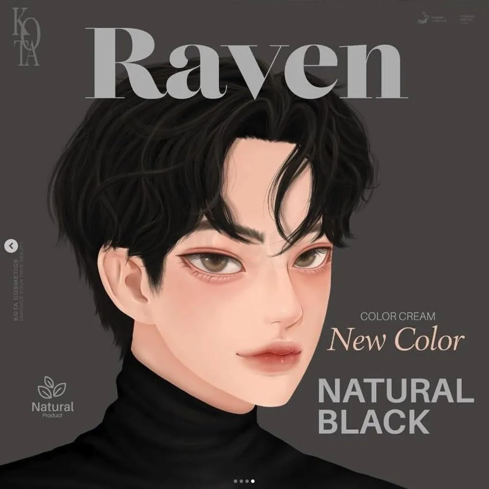 Kota Cosmetics Hair Color Cream Raven - Natural Black - Arogga Beauty Store