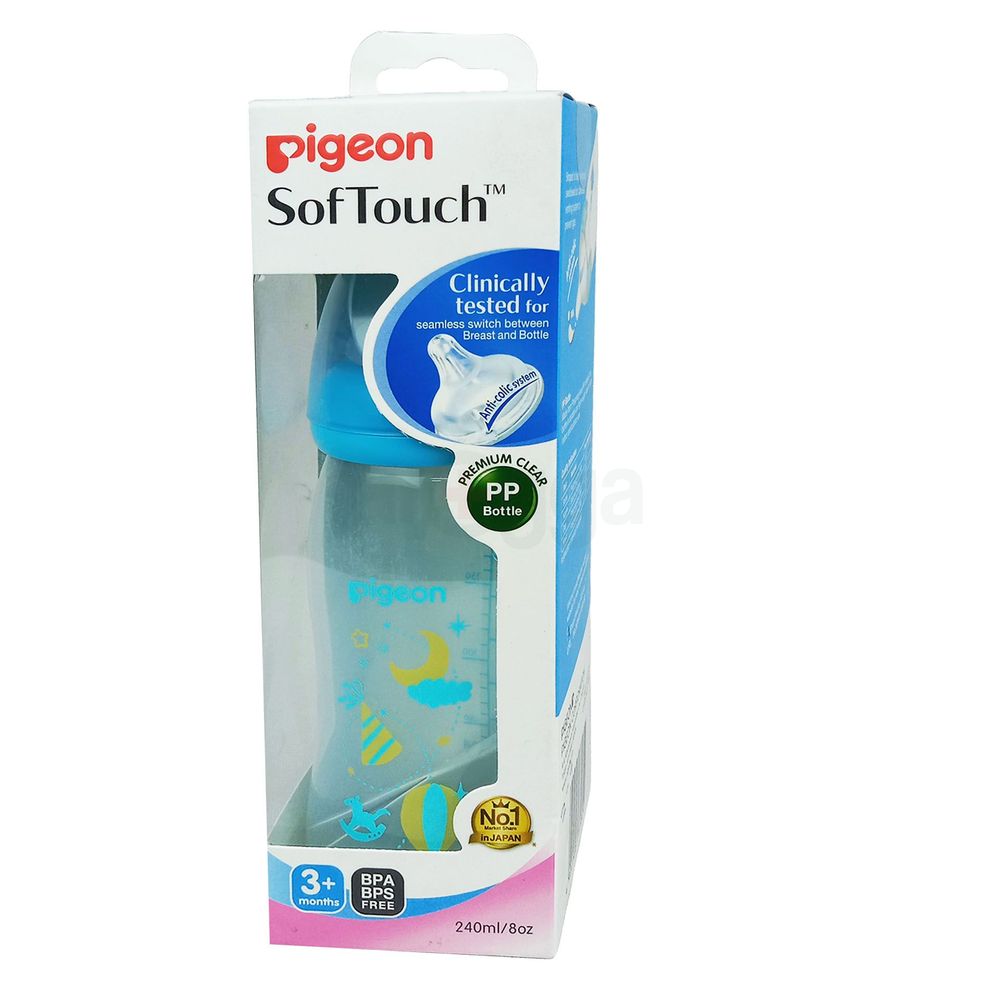 Pigeon Soft Touch Feeding Bottle 240ml (3+month) (Code-78183) - Arogga ...