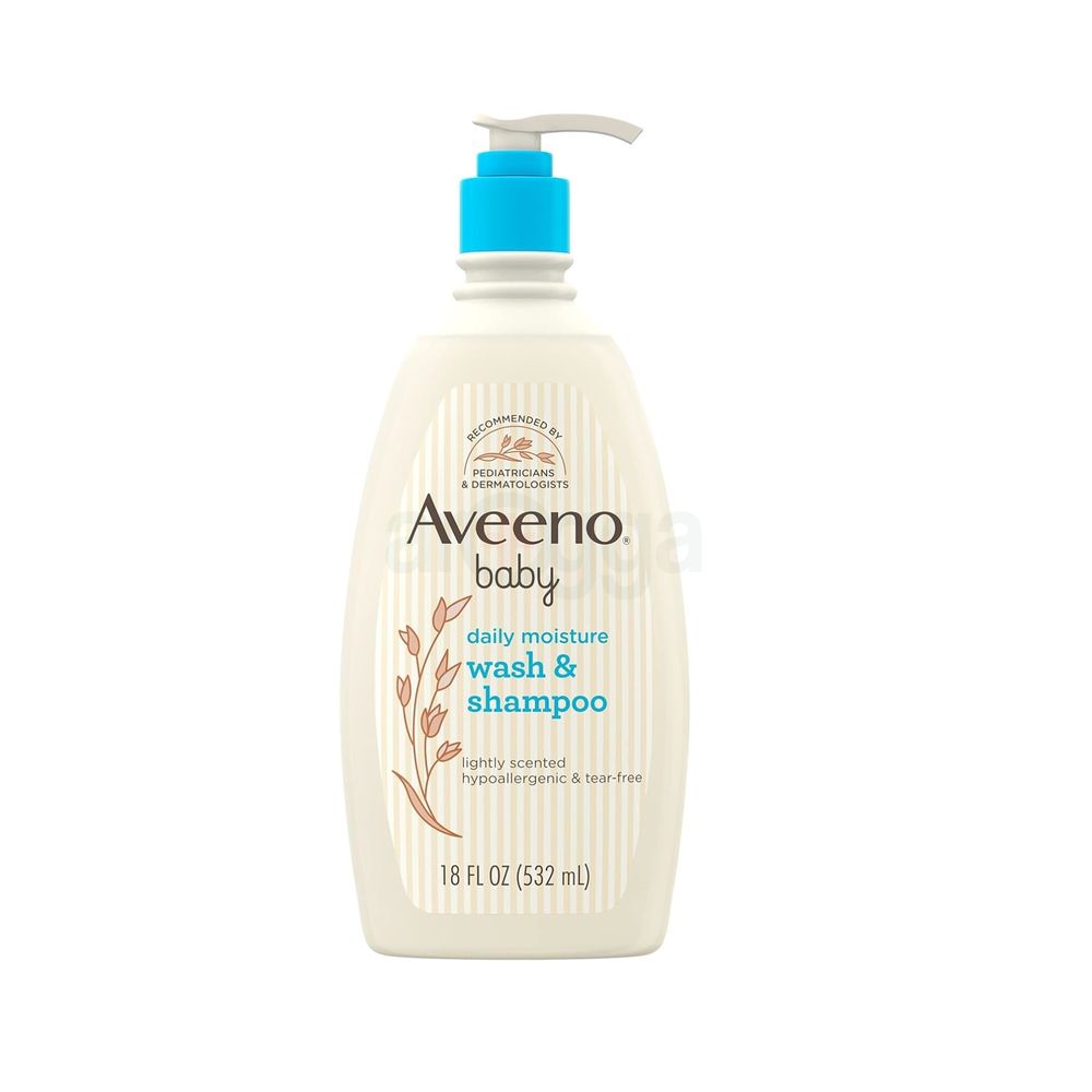 Aveeno Baby Daily Moisture Wash and Shampoo with natural Oat Extract ...