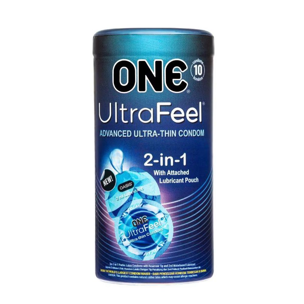 ONE Ultra Feel 2-in-1 Advanced Ultra Thin With Lubricant Condom - 10Pcs ...