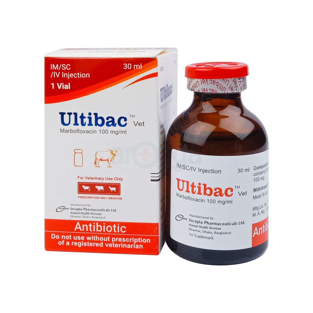 Ultibac Vet 30ml Injection price in Bangladesh | Arogga