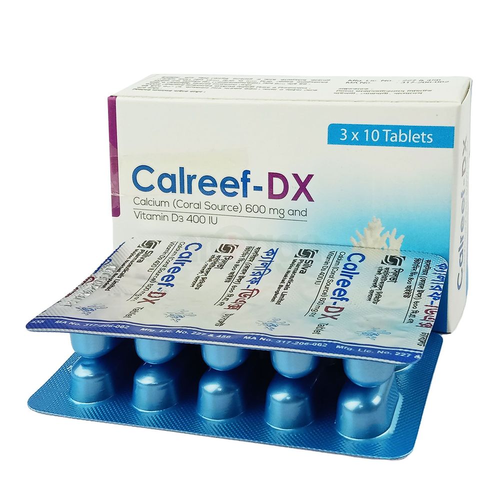 Calreef- DX 500mg+200IU tablet - Arogga Online Pharmacy