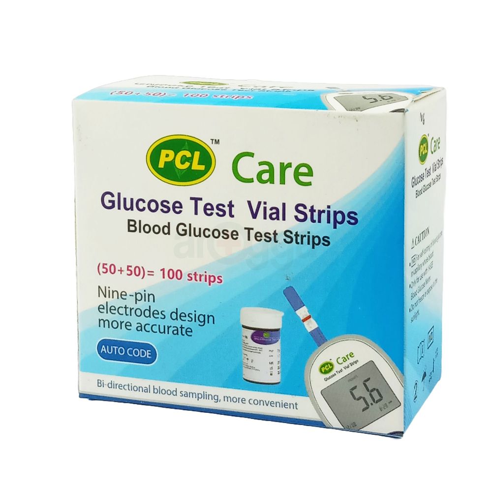 PCL Care Blood Glucose Strip 50's Pack - Arogga Online Pharmacy