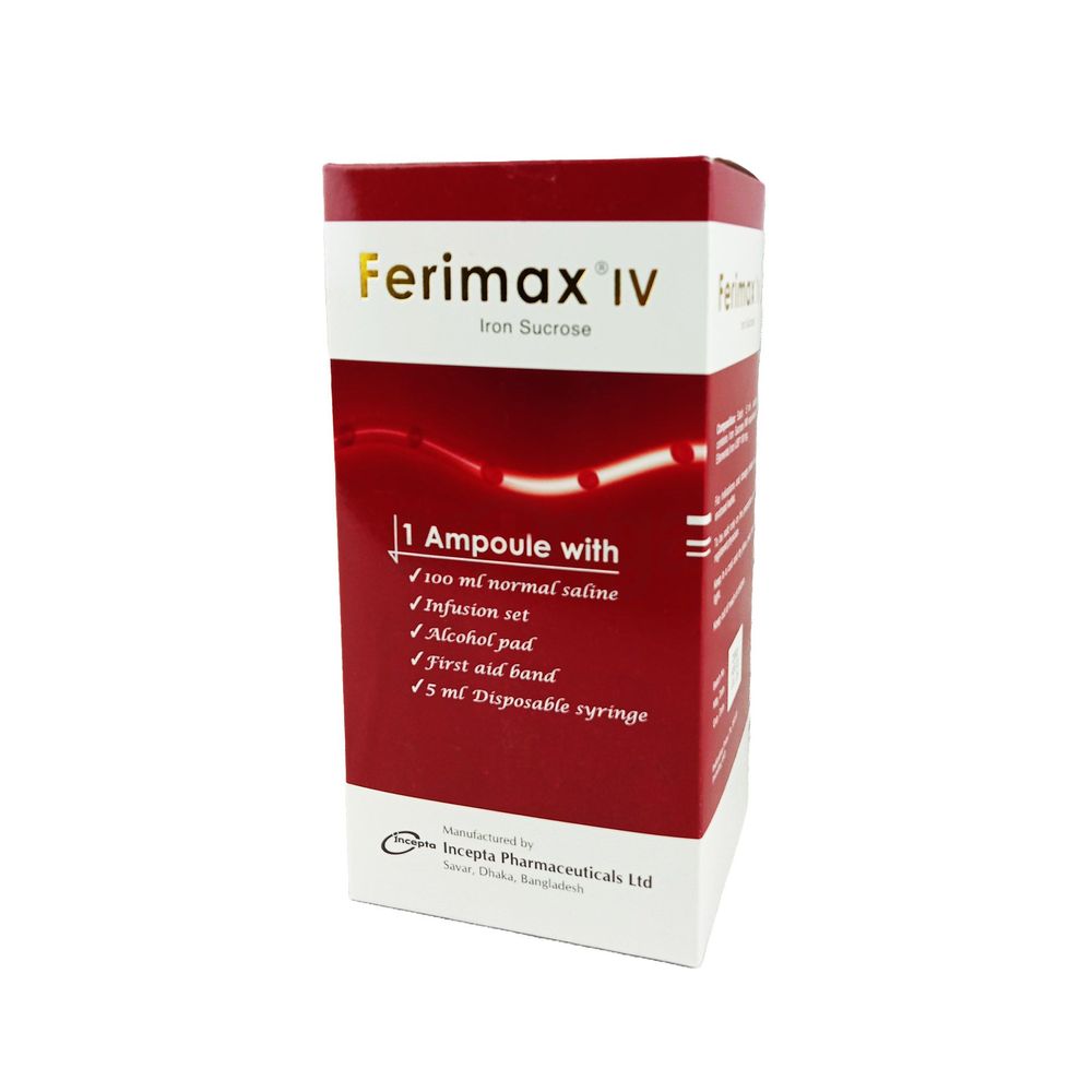 Ferimax IV 100mg/5ml Injection - Arogga Online Pharmacy