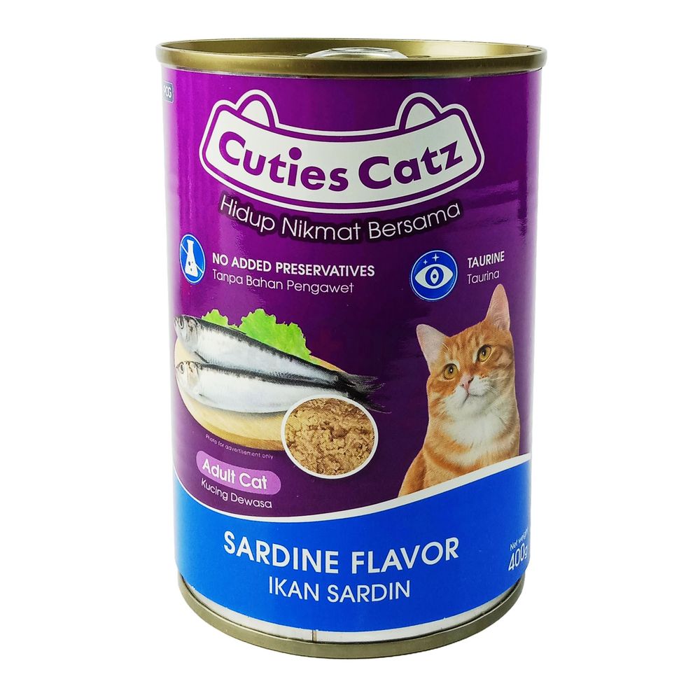 CUTIES CATZ ADULT CANNED SARDINE 400G price in Bangladesh | Arogga