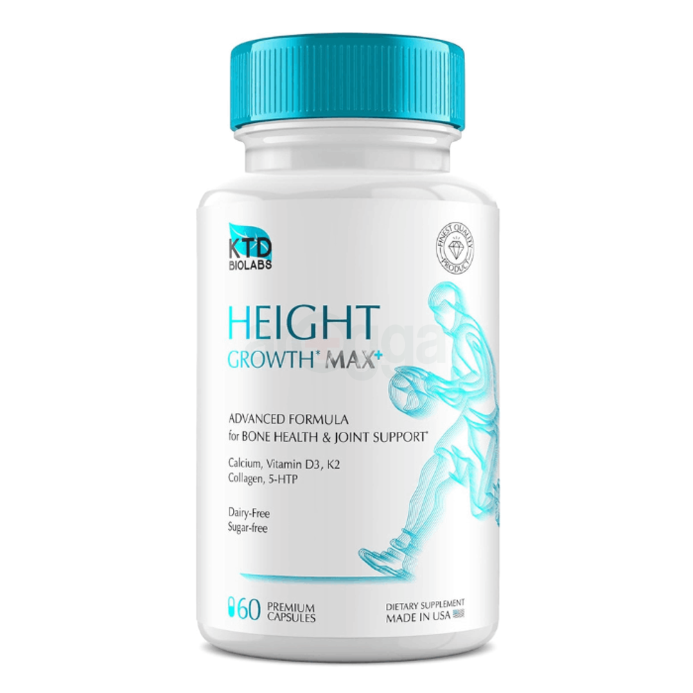 Height Growth MAX+ Natural Height Booster Teen Vitamins 60 Caps - Made ...
