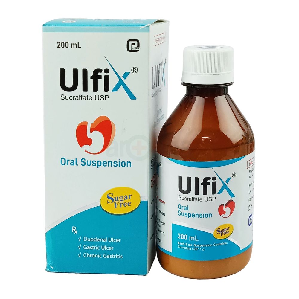 Ulfix 1gm/5ml suspension - Arogga Online Pharmacy