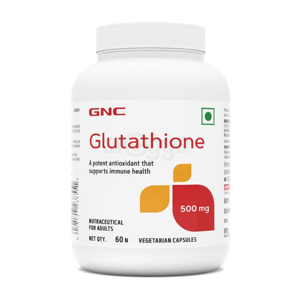 GNC Glutathione 500mg With Vitamin C For Clear & Radiant Skin | 60 Veg ...