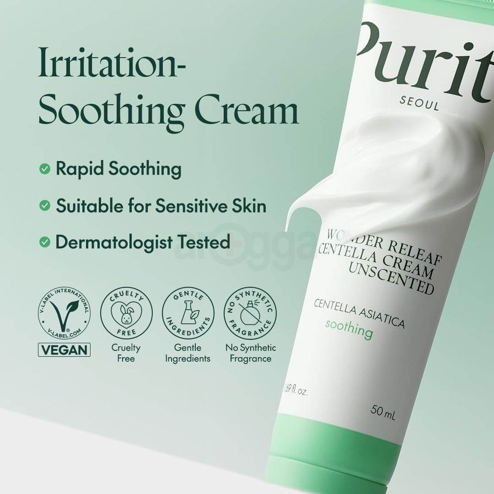 Purito Seoul Wonder Releaf Centella Cream Unscented - Arogga Beauty Store