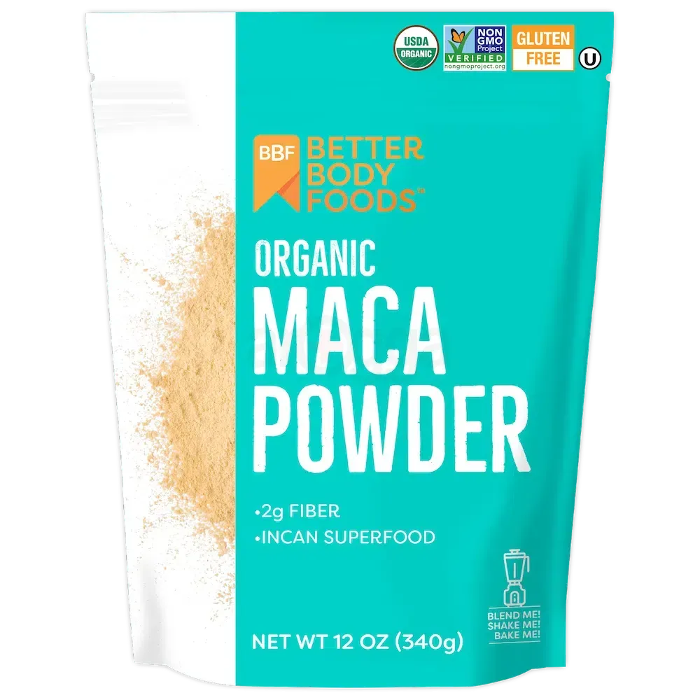 BetterBody Foods Organic Maca Powder, Non-GMO & Gluten-Free, 12 Ounce ...