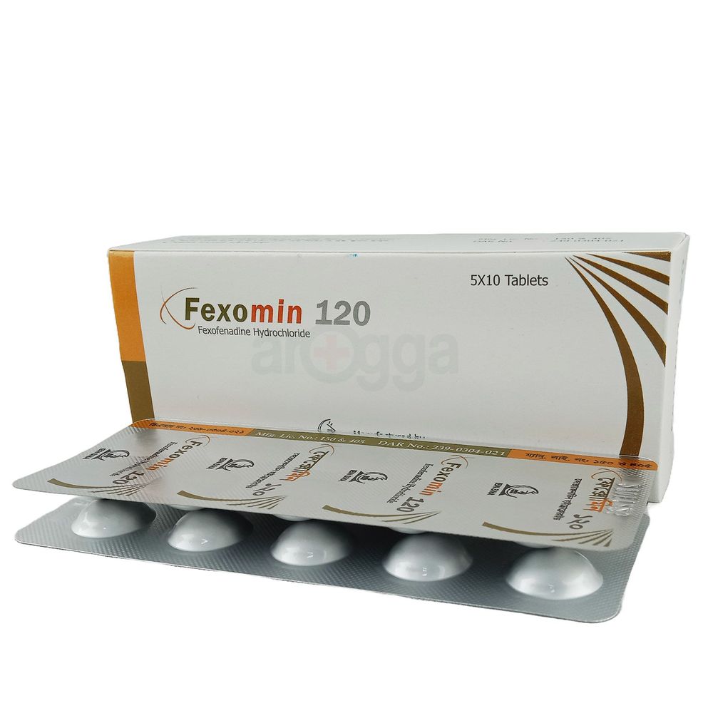 Fexomin 120mg Tablet - Arogga Online Pharmacy