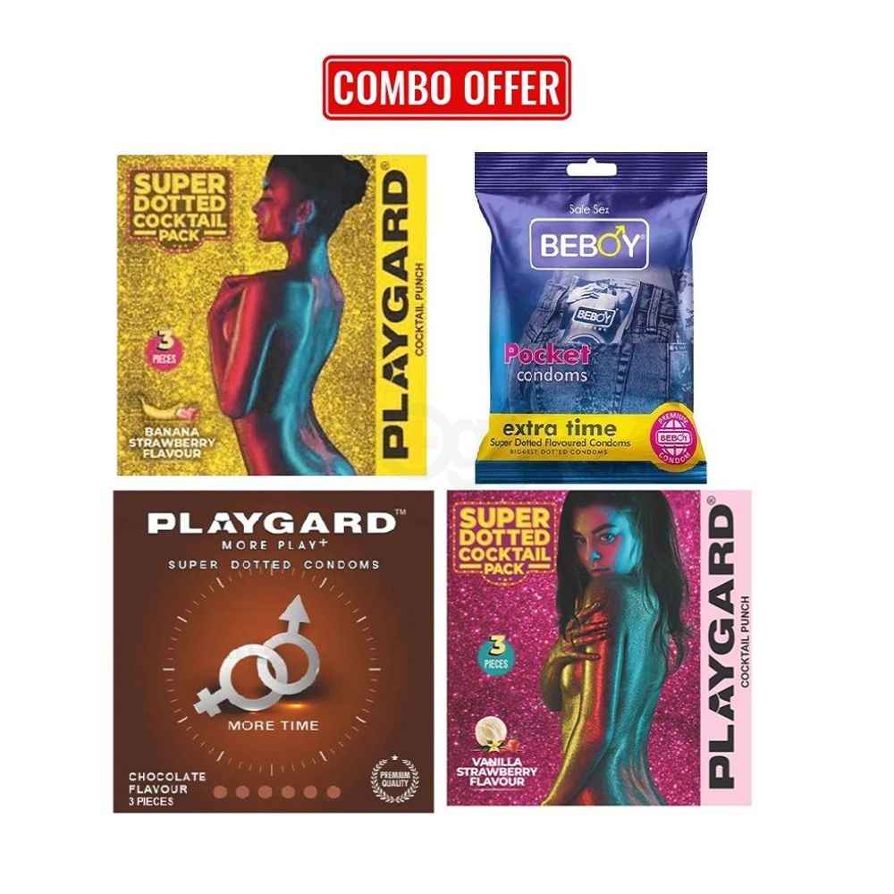Playgard (Cocktail Combo Pack) Cocktail Vanila-Strawberry 3s, Hazelnut ...