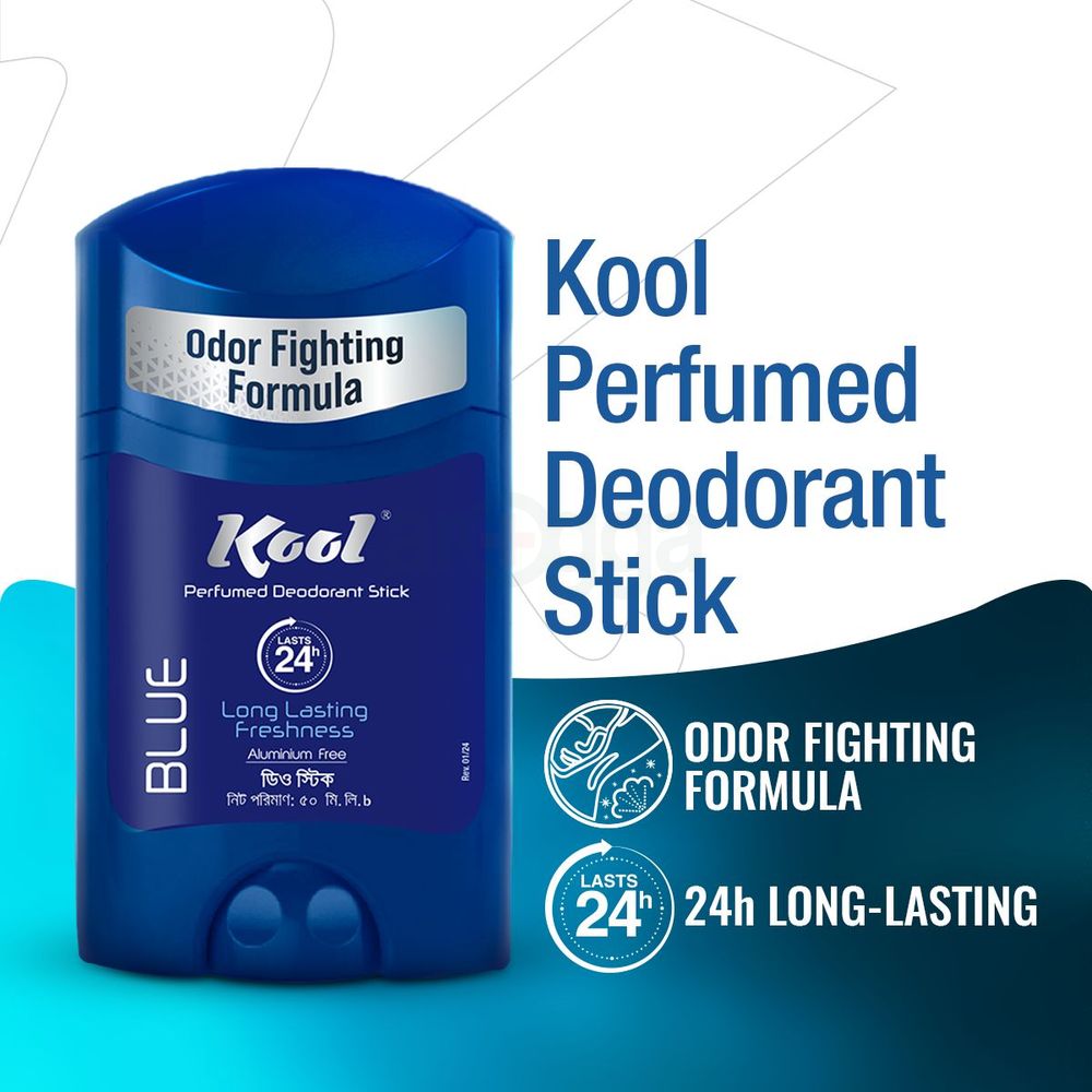 KOOL Perfumed Deodorant Stick Blue 50ml - Arogga Beauty Store