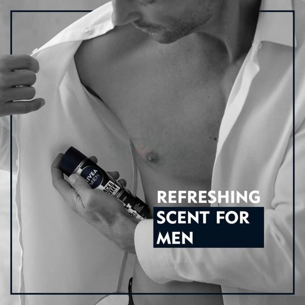 NIVEA MEN Body Spray Black & White Invisible 150ml - Arogga Beauty Store