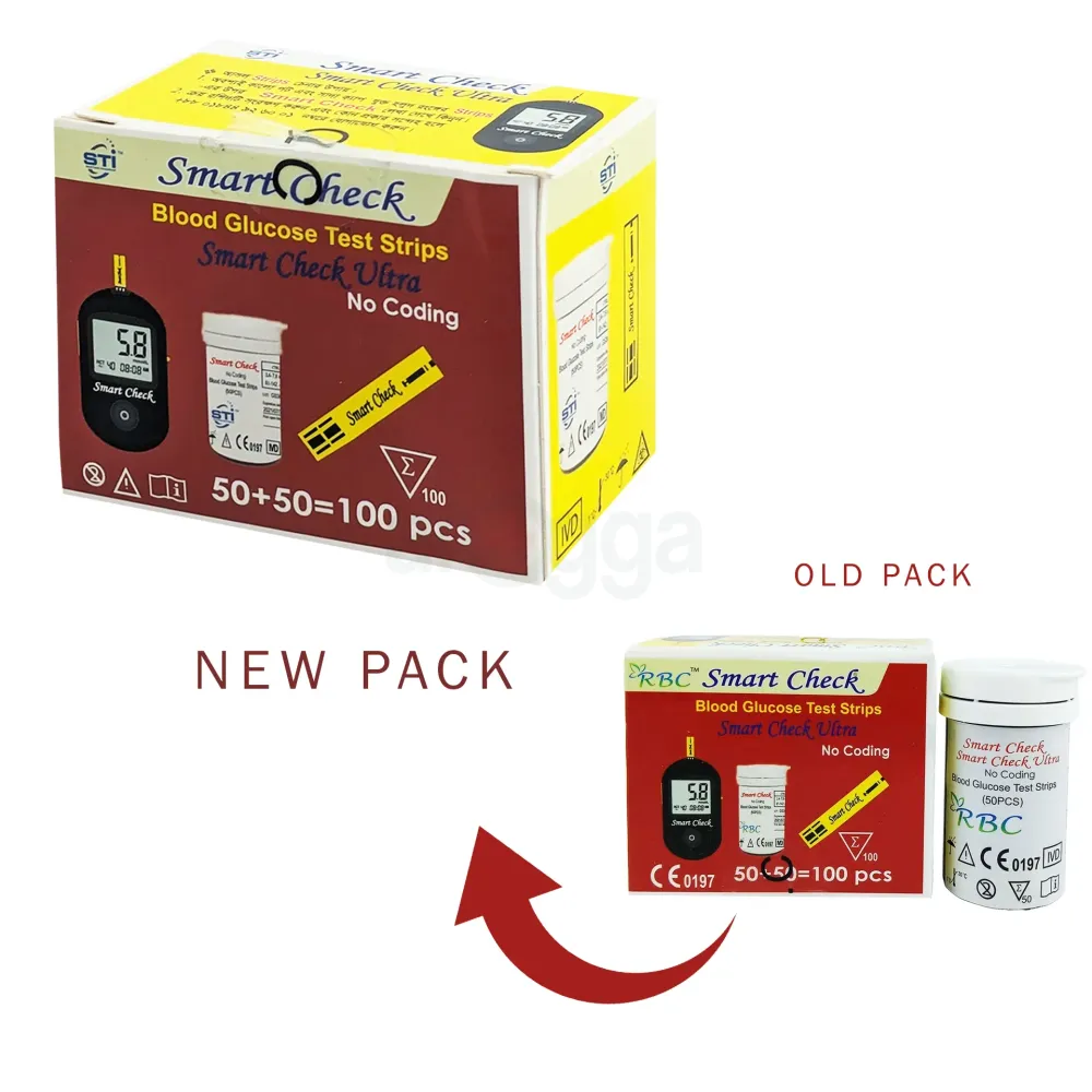 STI Smart Check Blood Glucose Strip 50's Pack price in Bangladesh | Arogga