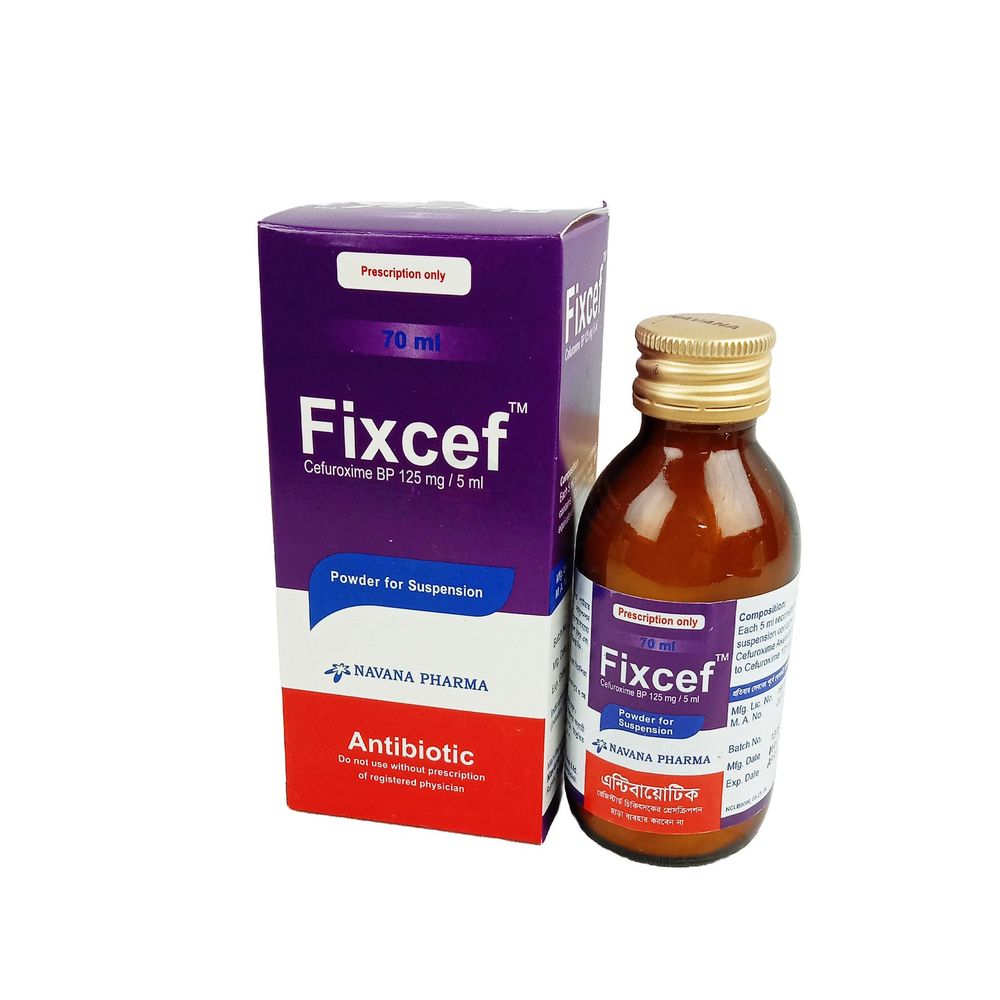 Fixcef 125mg/5ml Powder for Suspension - Arogga Online Pharmacy