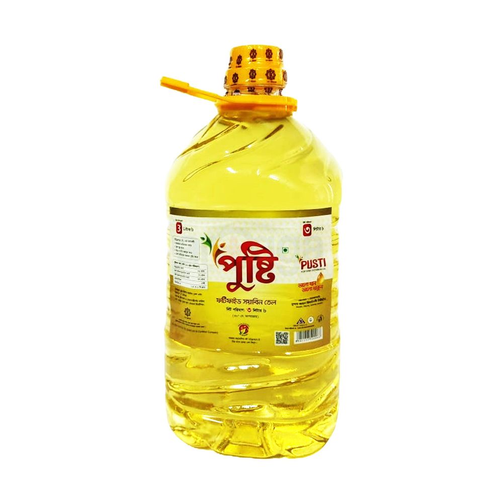 Pusti Soyabean Oil Bottle 3L price in Bangladesh | Arogga