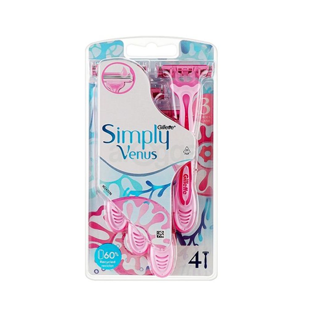 Gillette Simply Venus Disposable Razor 4Pcs price in Bangladesh | Arogga