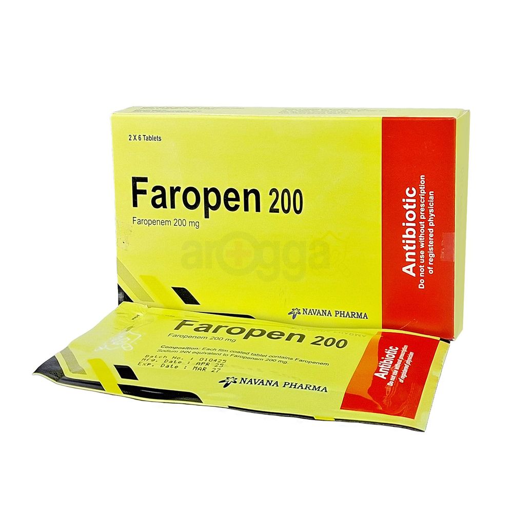 Faropen 200mg tablet - Arogga Online Pharmacy