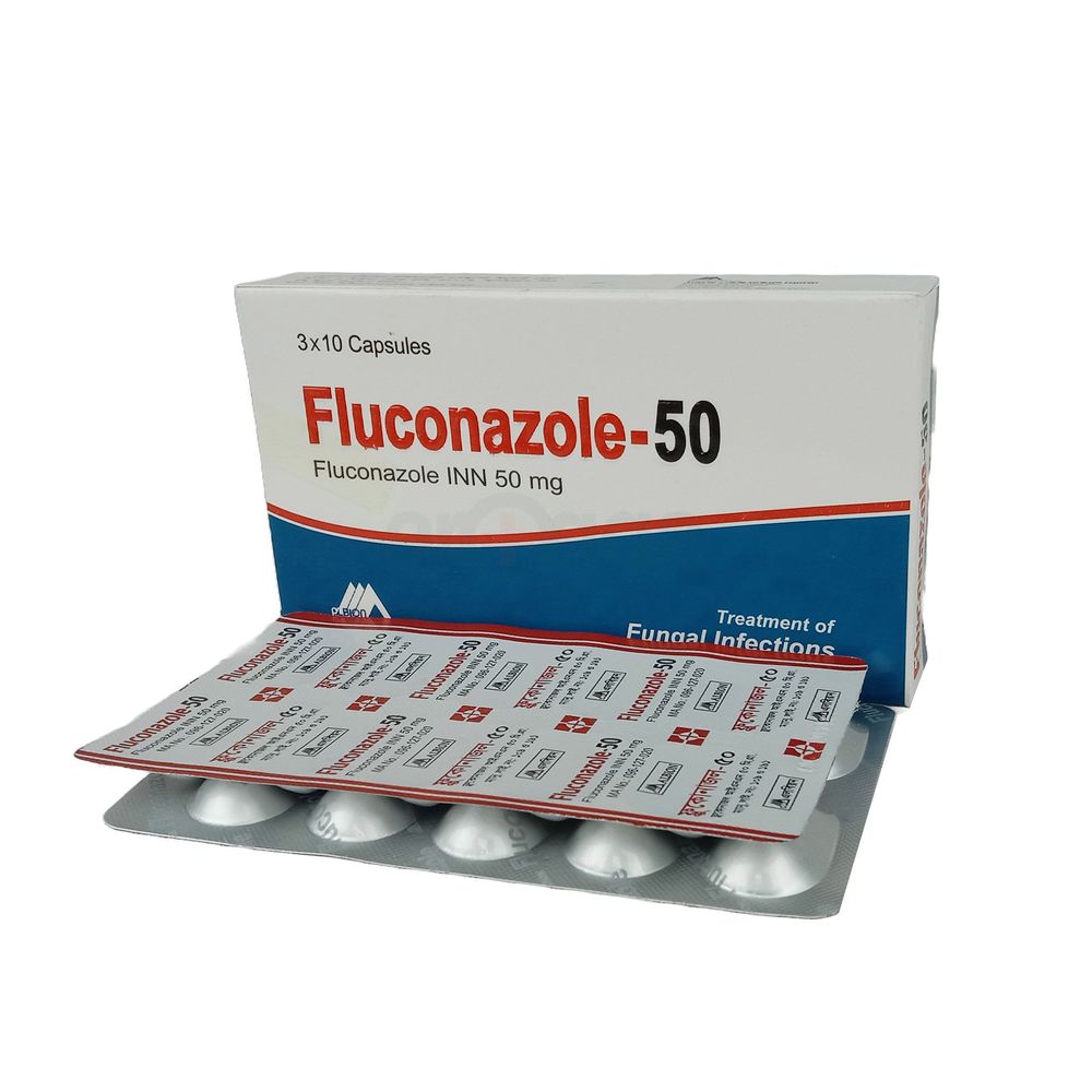 Fluconazole 50mg Capsule - ফ্লুকোনাজল ৫০ ক্যাপসুল - Arogga Online Pharmacy