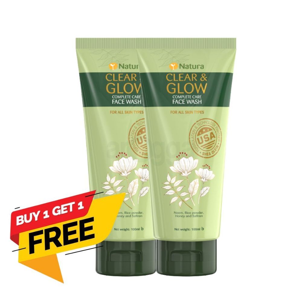 Natura Clear & Glow Face Wash 100 ml - Buy1 Get1 - Arogga Beauty Store