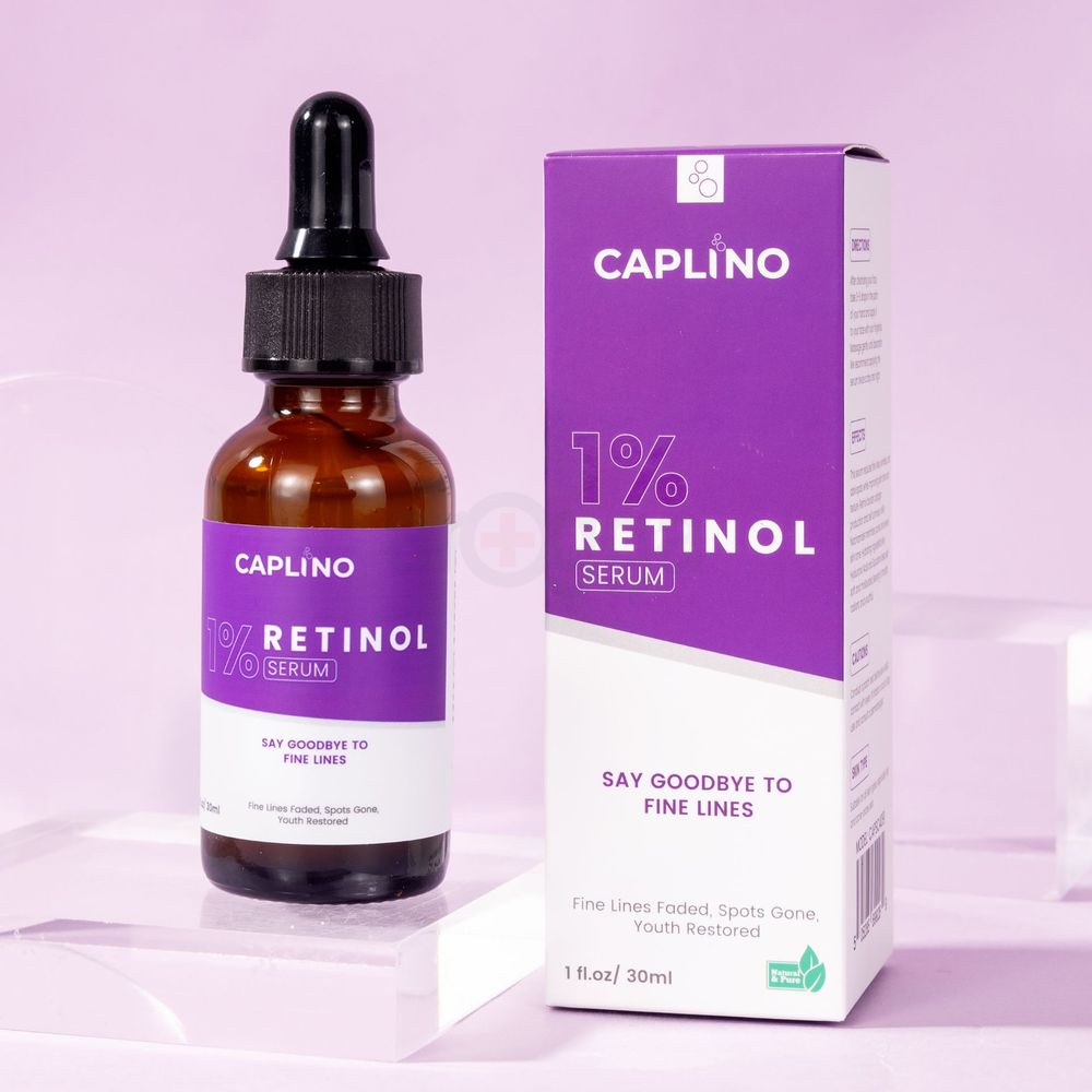Caplino 1% Retinol Serum Fine Lines Faded, Spots Gone & Youth Retored ...