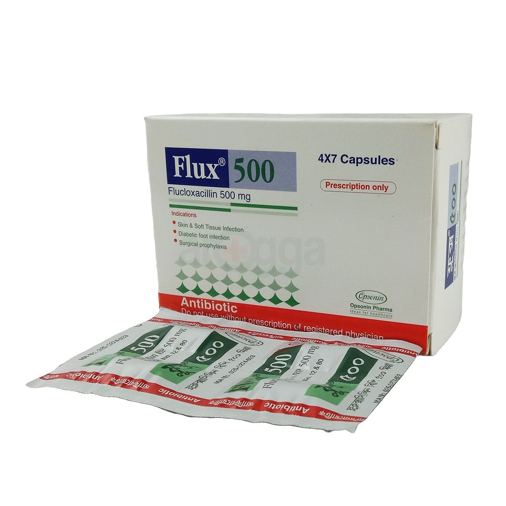 Flux 500mg Capsule - ফ্লুক্স ৫০০ মি.গ্রা. ক্যাপসুল - Arogga Online Pharmacy