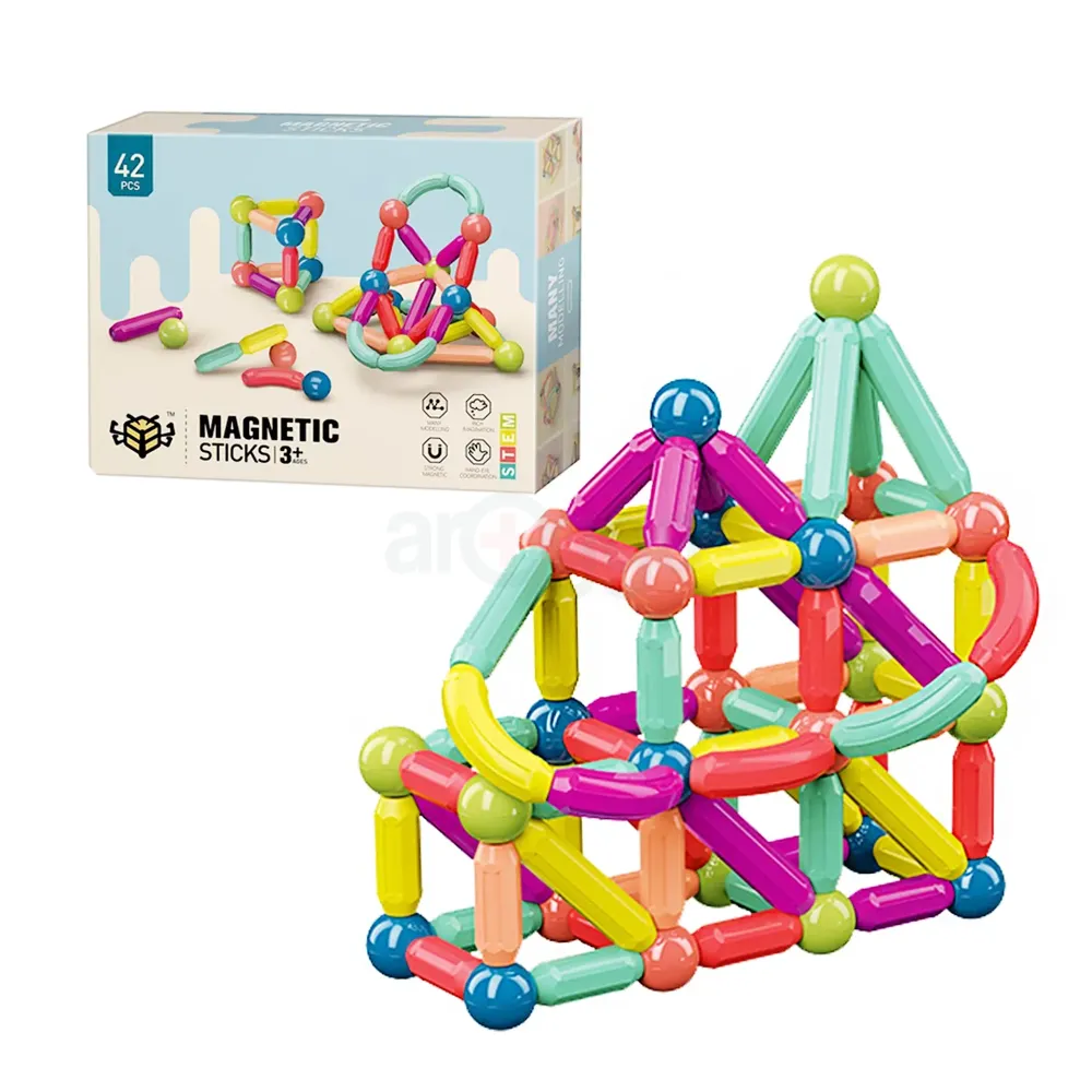 Magnetic Sticks Toy 42 Pcs Set price in Bangladesh | Arogga