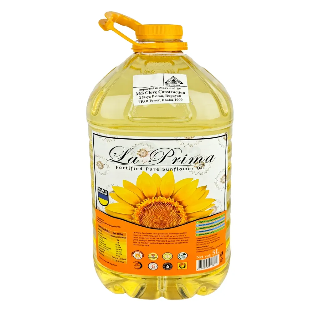 La Prima Fortified Pure Sunflower Oil 5000ml price in Bangladesh | Arogga
