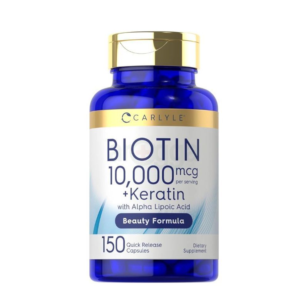 Carlyle Biotin + Keratin Beauty Formula - 10,000 mcg - 150 Quick ...