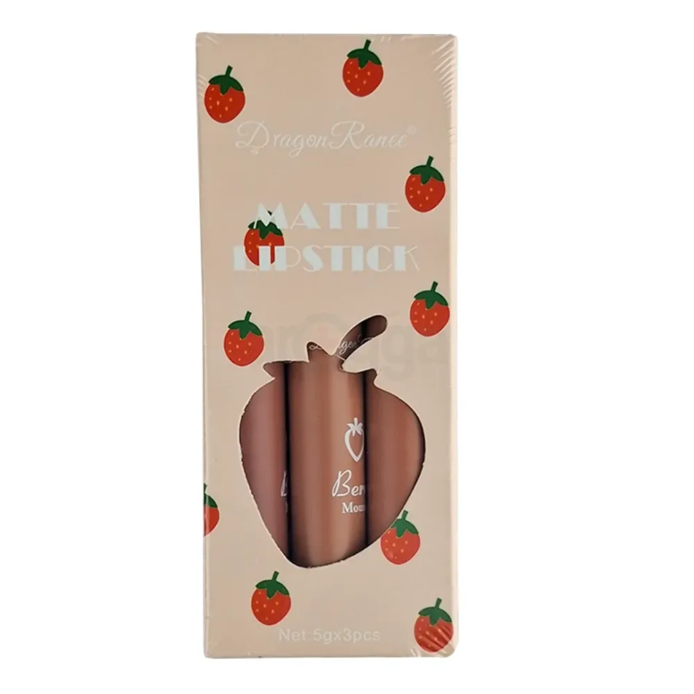 Dragon Ranee Matte Lipstick 3pcs Set Shade A - Arogga Beauty Store