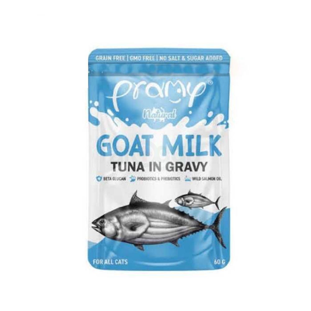 Pramy Premium Goat Milk with Tuna in Gravy 60g price in Bangladesh | Arogga